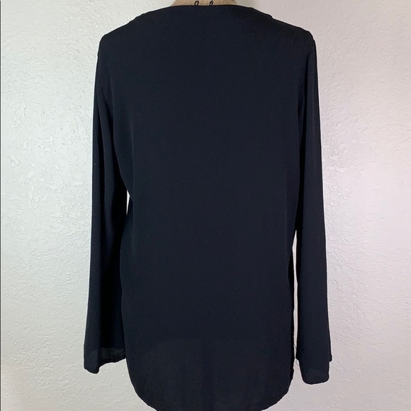 Elan | Tops | Elan Laceup Bell Sleeve Blouse Size Large | Poshmark